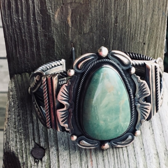 Gilbert Tom | Jewelry | Gilbert Tom Navajo Turquoise Silver Cuff | Poshmark